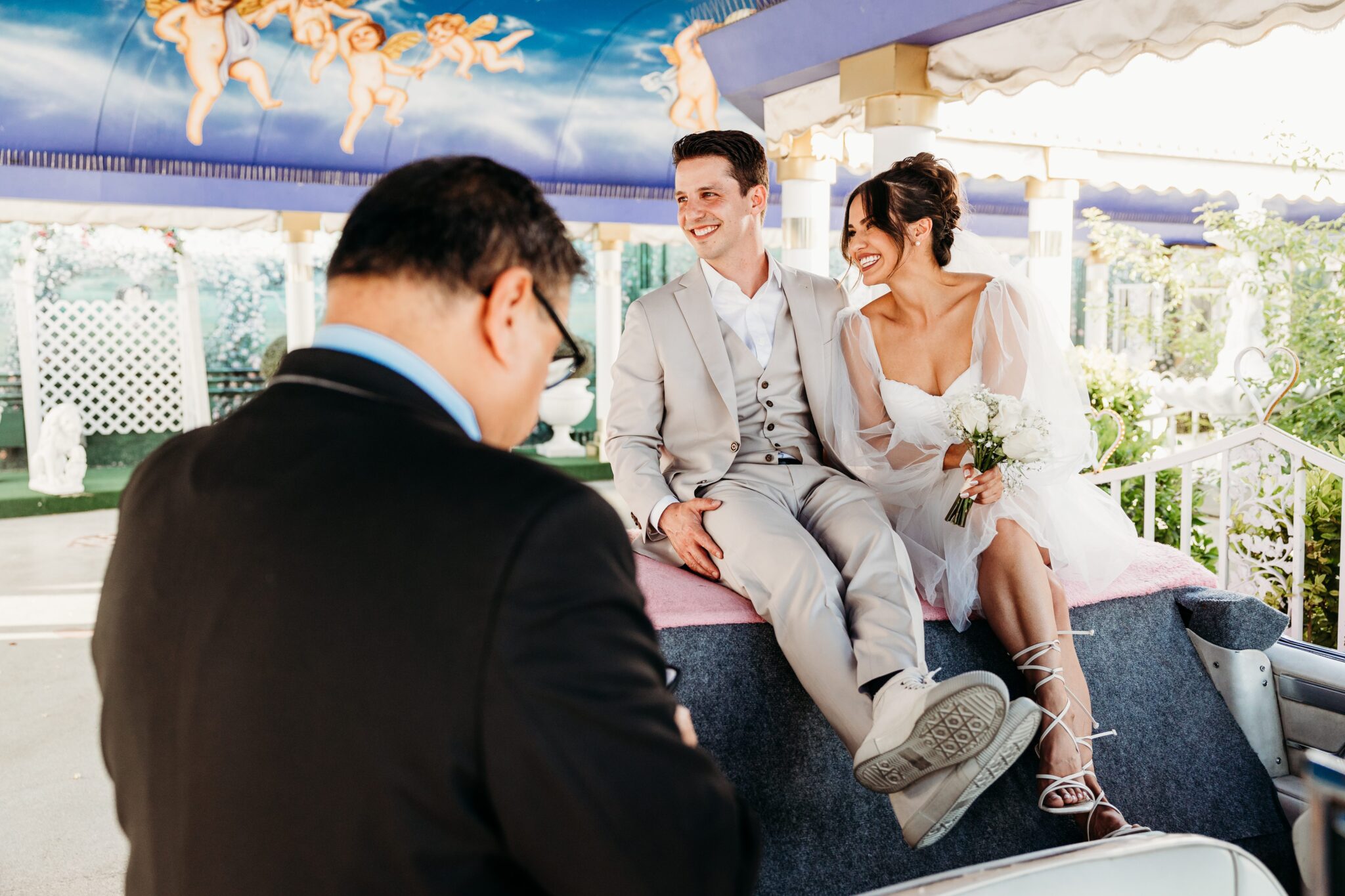 A Little White Wedding Chapel Elopement - Kayla + Josh - ofcolourandhue.com