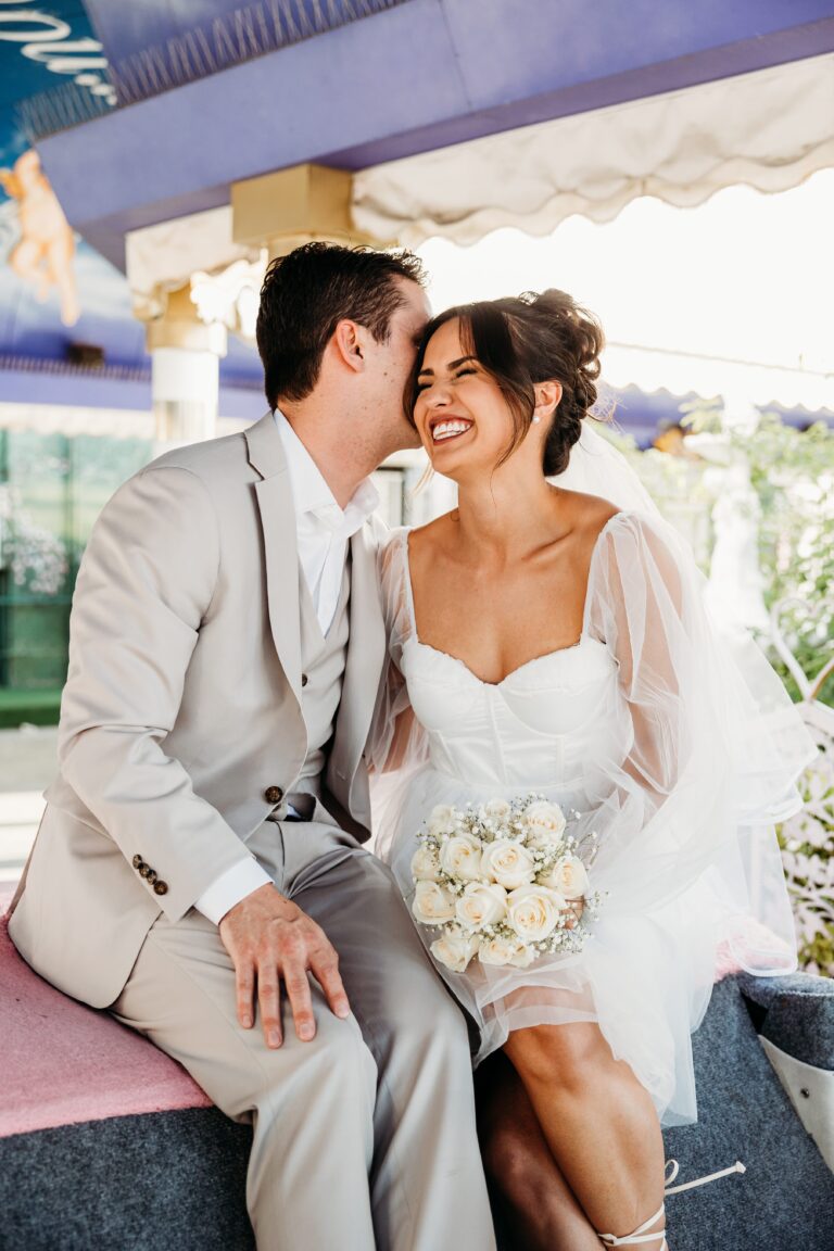 A Little White Wedding Chapel Elopement - Kayla + Josh - ofcolourandhue.com