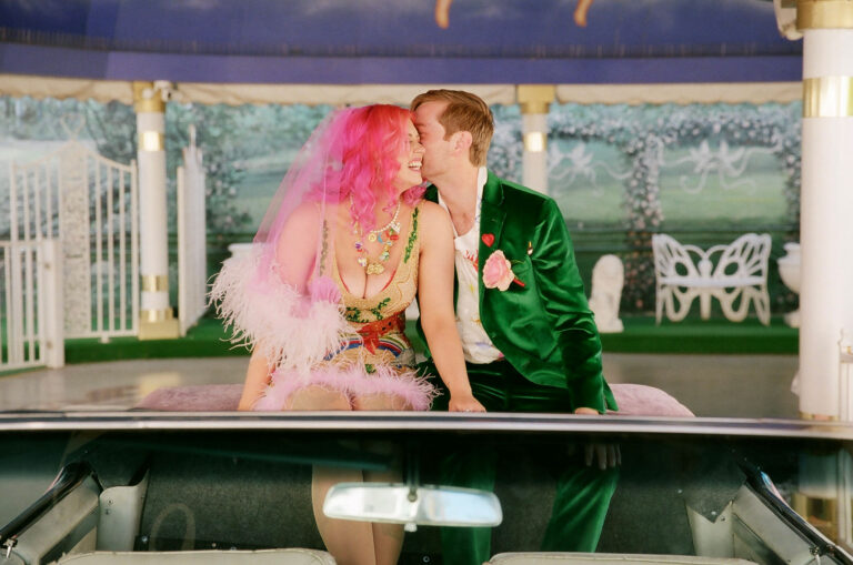 Vibrant Elopement Day in Las Vegas – Jemima + Josh - ofcolourandhue.com